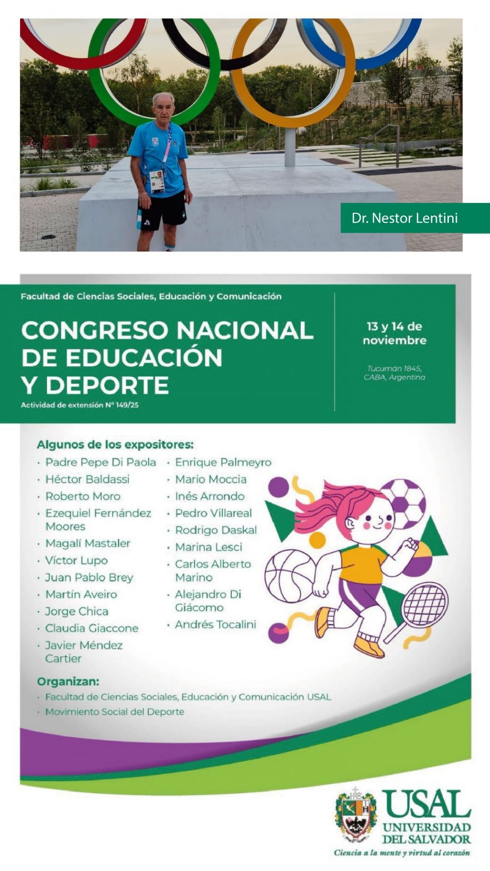 Deporte y Educación como pilares de la Paz: la USAL, el Movimiento ...